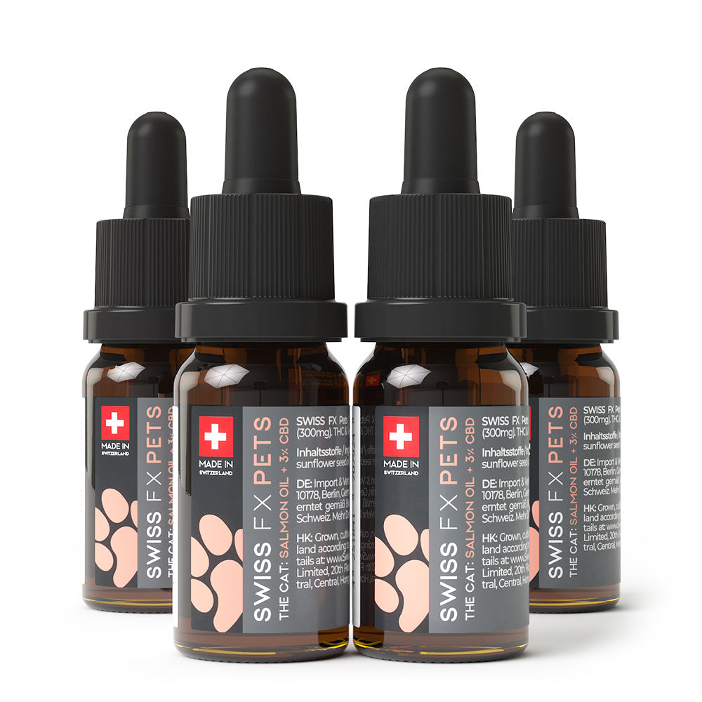 4x Aceites de CBD para gatos en un pack de ahorro – SWISS FX